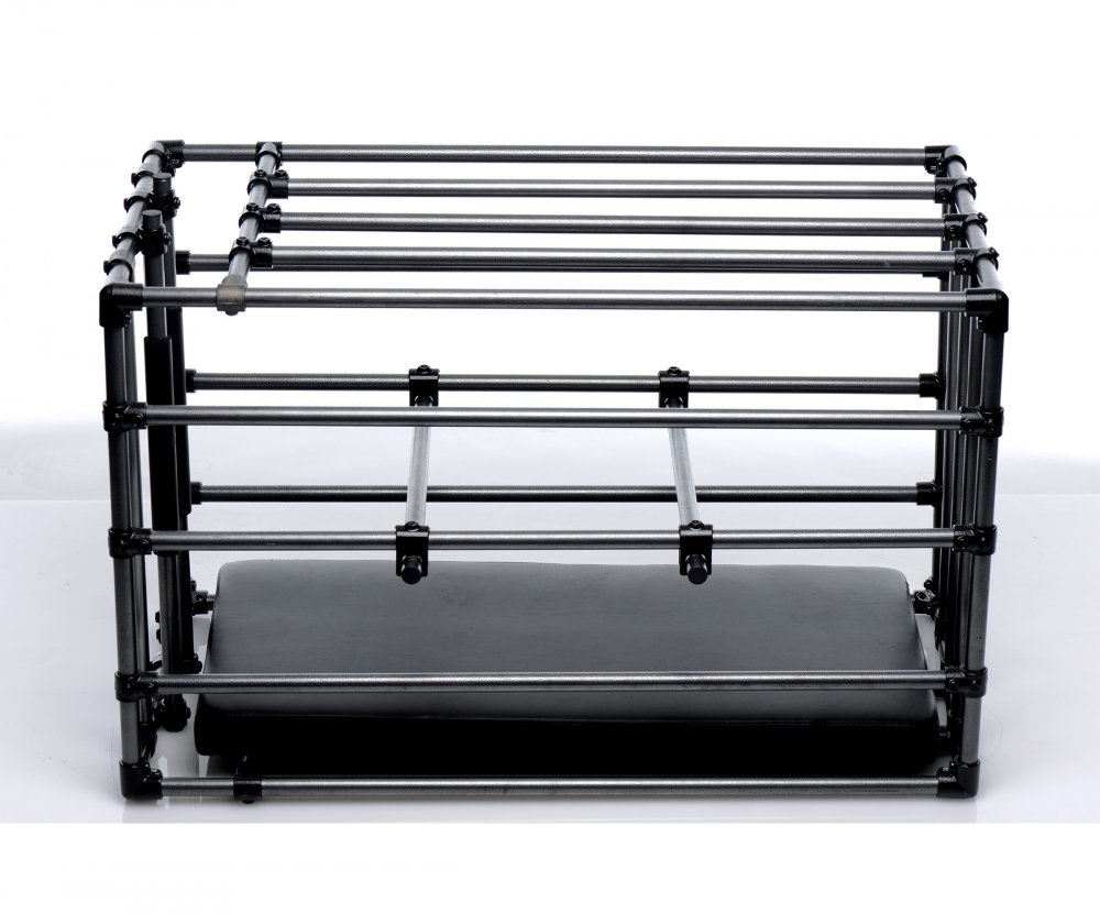 Adjustable Submissive Cage Side View - The BDSM Training Academy
